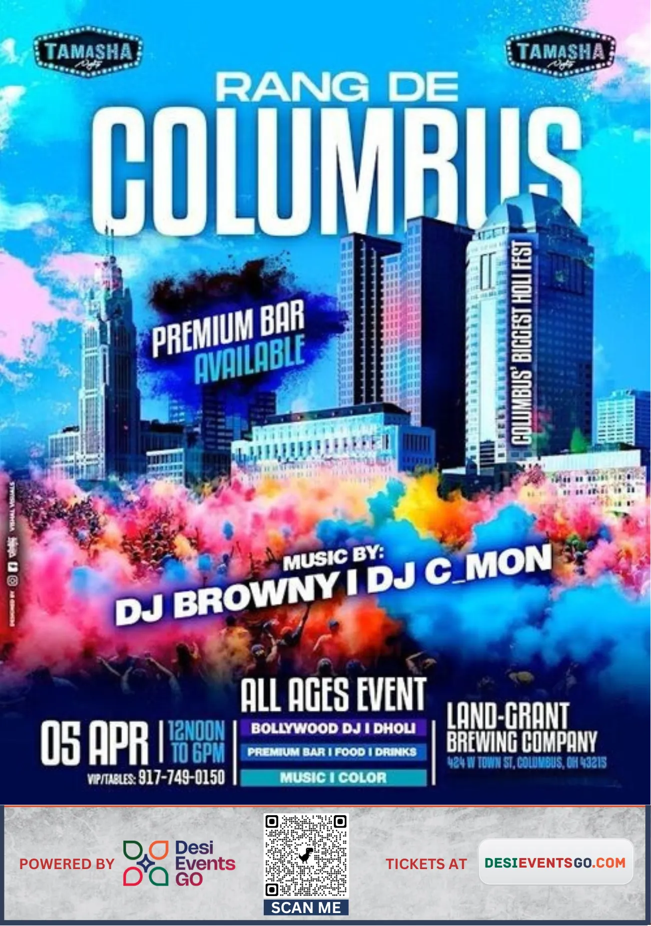 RANG DE COLUMBUS | HOLI COLOR FEST 2025 | APRIL 5 | ALL AGES